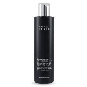 monat black shampoo + conditioner – a 2-in-1 formula for optimal hair care in one step – cleanses, conditions, and promotes stronger, healthier-looking hair – for all hair types – 237ml (8.0 fl oz)