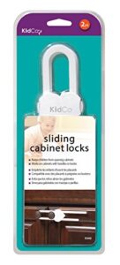 kidco sliding cabinet locks - 2/pkg (white)