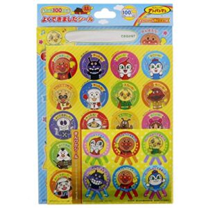 sunstar stationery 100 bai! well made stickers, let's go! anpanman 2200010a