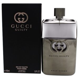 gucci guilty eau pour homme eau de toilette spray for men, 5 ounces