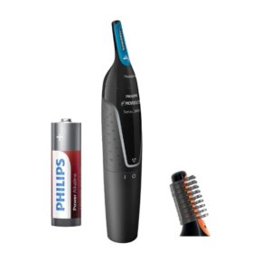 philips norelco nose trimmer series 3200, nose and eyebrows, 1 eyebrow comb, nt3345/49