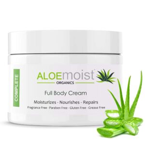 natural aloe vera body lotion - face & body moisturizing cream with organic aloe vera gel, vitamin e oil, vitamin c, retinol cream, shea butter – anti aging face moisturizer for women, dry skin (8 oz)