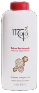 maja perfumed talcum powder| freshening talcum powder, leaving skin smooth and delicately perfumed; 7 ounces