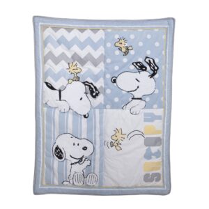 lambs & ivy my little snoopy 4 piece bedding set, multicolored