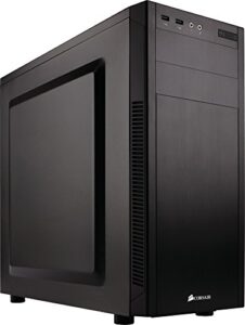 corsair carbide series 100r silent edition quiet mid tower case, solid