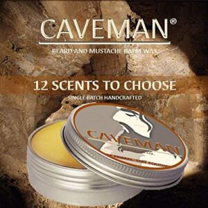 caveman drunken caveman (bay rum) beard balm, leave in conditioner, 100% vegan and all natural