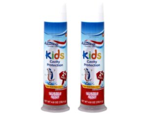 aquafresh kids bubble mint pump (pack of 2)