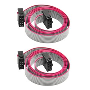 gikfun 2pcs flat ribbon cable 2.54mm pitch 2 row 10 pin female to female wires idc ribbon connector for arduino ek1282