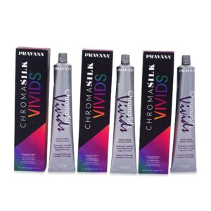 pravana chromosilk vivids hair color (3 pack) (vivid violet)