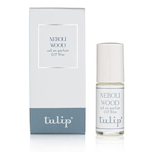 tulip perfume classic roll on eau de parfum, neroli wood, 0.6 ounce (model: ro nw)