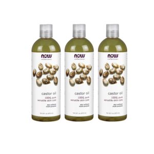 now solutions castor oil, 100% pure, 16 fl oz (3 count)