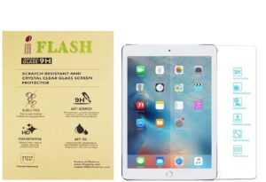 iflash 2 pack tempered glass screen protector for apple ipad 9.7 inches 2018, 2017, ipad pro 9.7 inch, ipad 5th, 6th generation, ipad air, ipad air 2, (not for ipad air 3) – crystal clear