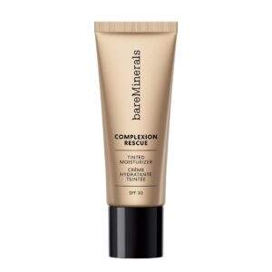 bareminerals complexion rescue tinted moisturizer for face with spf 30 + hyaluronic acid, hydrating tinted mineral sunscreen for face, skin tint, vegan