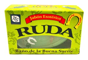 nuestra salud - rue herb soap bar - gentle moisturizing action for hand, face, and body - 100% natural and organic soap for healthy skin