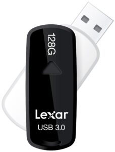 lexar jumpdrive s35 128gb usb 3.0 flash drive - ljds35-128abnl (black)