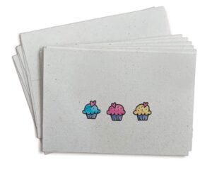 sweet little cupcakes blank cards - 24 greeting cards with envelopes