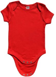 earth elements baby short sleeve bodysuit 3-6 months red