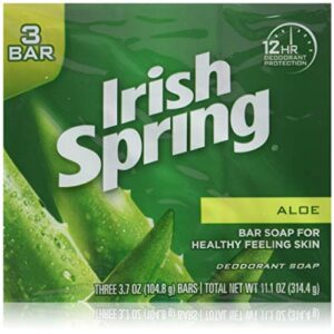 irish springs aloe bath soap, 3.75 oz. bars, (2) 3 bar packages