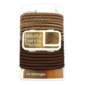 scunci elastics brunette color match 18 pieces 4mm