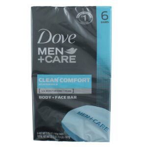 dove men+care body soap and face bar to hydrate skin clean comfort more moisturizing than bar soap 3.75 oz 6 bars