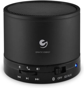 ematic bluetooth wireless speaker & speakerphone for iphone, ipad, ipod, android devices, & laptops, blue