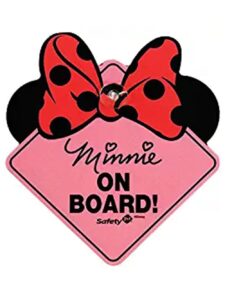 disney baby on board sign, minnie