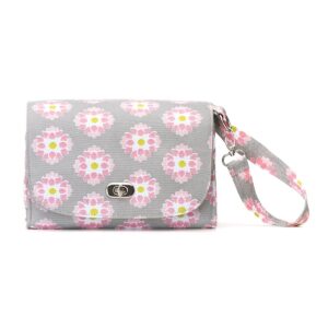 demdaco lillybit diaper clutch, floral