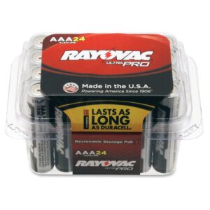 spectrum brands rayalaaa24f rayovac alaaa-24f mercury free alkaline batteries, aaa 24 pk