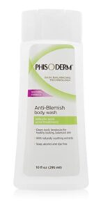 phisoderm anti-blemish body wash for acne, 10 fl oz bottle