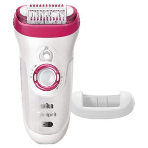 braun epilator silk-epil 9 9-521, hair removal for women, wet & dry, cordless, and 2 extras