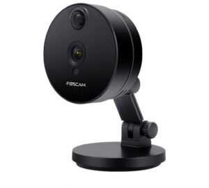 foscam c1 hd 720p wifi security ip camera with ios/android app, super wide 115° viewing angle, night vision up to 26ft, pir motion detection