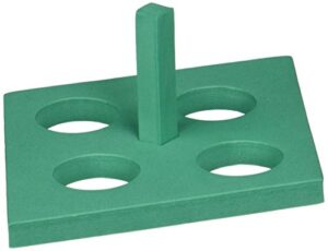 heathrow hs2165a floating foam tube rack, 50 ml tubes, green (pack of 5)