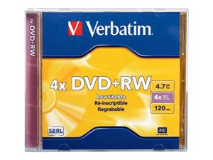 the great verbatim dvd+rw, 94520, 4.7gb, 4x, branded, jewel case, taa - 94520