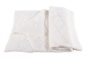 unisex luxury 100% cashmere baby blanket - 'white' - hand made in scotland by love cashmere - rrp $300