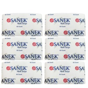 sanek neck strips 60 count (6 pack)