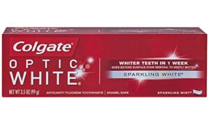 colgate optic white whitening toothpaste, sparkling white - 3.5 ounce