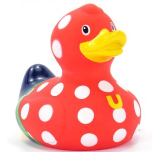 sunday rubber duck bath toy by bud duck | elegant gift packaging - "sunday best!" | child safe | collectable