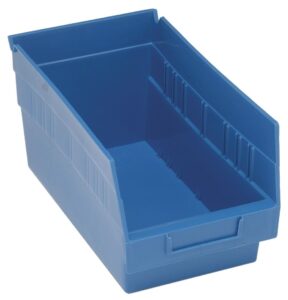 quantum qsb802bl store-max shelf bin, 11-5/8" length x 6-5/8" width x 8" height, blue, pack of 30