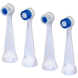 cybersonic3 compact replacement brush heads, 4 pack, compatible with all cybersonic electric toothbrushes