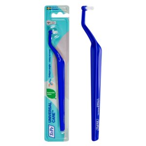 tepe angled soft bristle toothbrush, orthodontic toothbrush for braces, small head toothbrush for retainers, implants, universal care, 1 pk