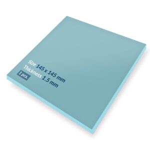 arctic tp-2 (apt2560): economic thermal pad, 145 x 145 x 1.5 mm (1 piece) - thermal pad, excellent heat conduction, low hardness, ideal gap filler, easy installation, safe handling - blue