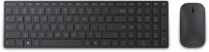 microsoft designer bluetooth desktop keyboard and mouse - black. utra-thin, wireless, bluetooth keyboard and mouse combo. works with bluetooth enabled pcs/mac