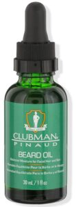 clubman pinaud beard oil, balanced moisture for facial hair and skin, 1 oz