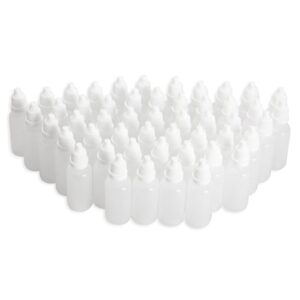 wowlife clear 5ml/10ml/8ml/15ml/20ml/30ml/50ml white plastic empty squeezable dropper bottles 50 pcs eye liquid dropper with caps (30ml)