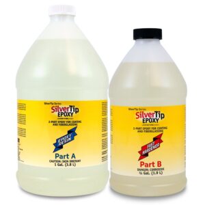 system three silvertip epoxy resin with fast hardener, 1.5 gallon kit