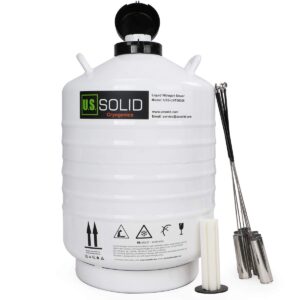 u.s.solid 30l cryogenic container liquid nitrogen ln2 tank dewar with straps 6 canisters