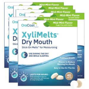 xylimelts discs for dry mouth, mild mint 40 ea (pack of 6)