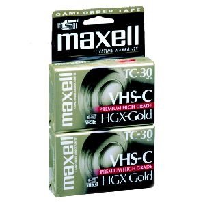 maxell premium vhs. c videocassette . vhs. c . 30 minute "product type: audio/video media/videocassettes"