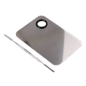 goege pro stainless steel cosmetic makeup palette spatula tool (l5.9*w3.9 inch)