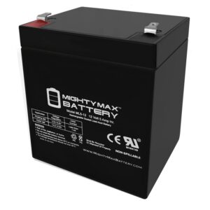 mighty max battery 12v 5ah sla battery replacement for ion audio tailgater active